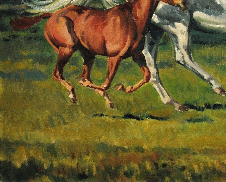 Neil Cawthorne - Grey Mare with Foal. Modern British Equestrian Artist ...