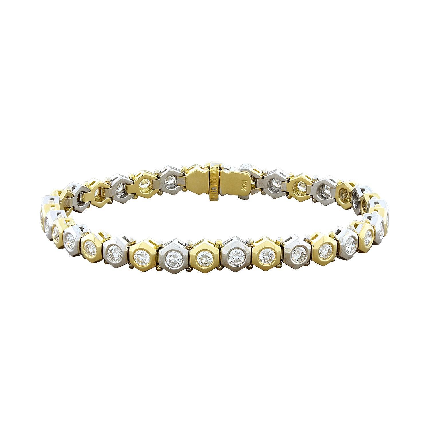 Neil Joseph Diamond Gold Hexagonal Bracelet For Sale at 1stDibs | neil ...