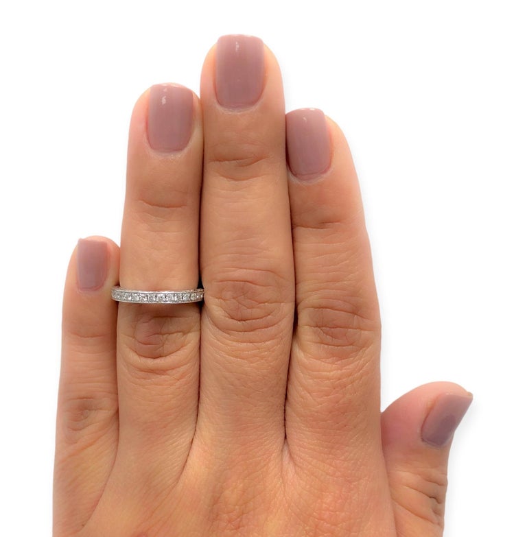 Neil Lane 14 Karat White Gold 0.35ct Diamond Half-Way Wedding Band Ring ...