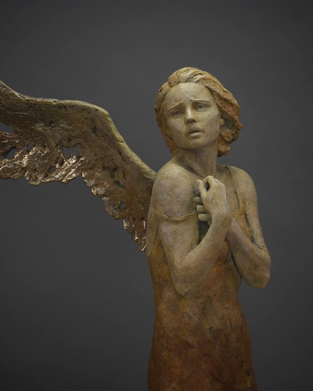 Neil Welch - Celeste - contemporary sculpture figure woman angel ...