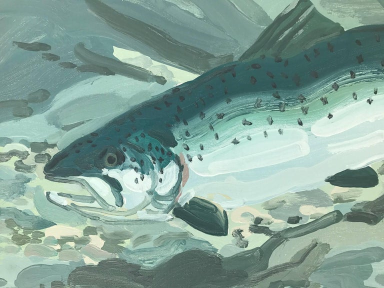 Neil Welliver - Unititled (Two Trout) at 1stDibs