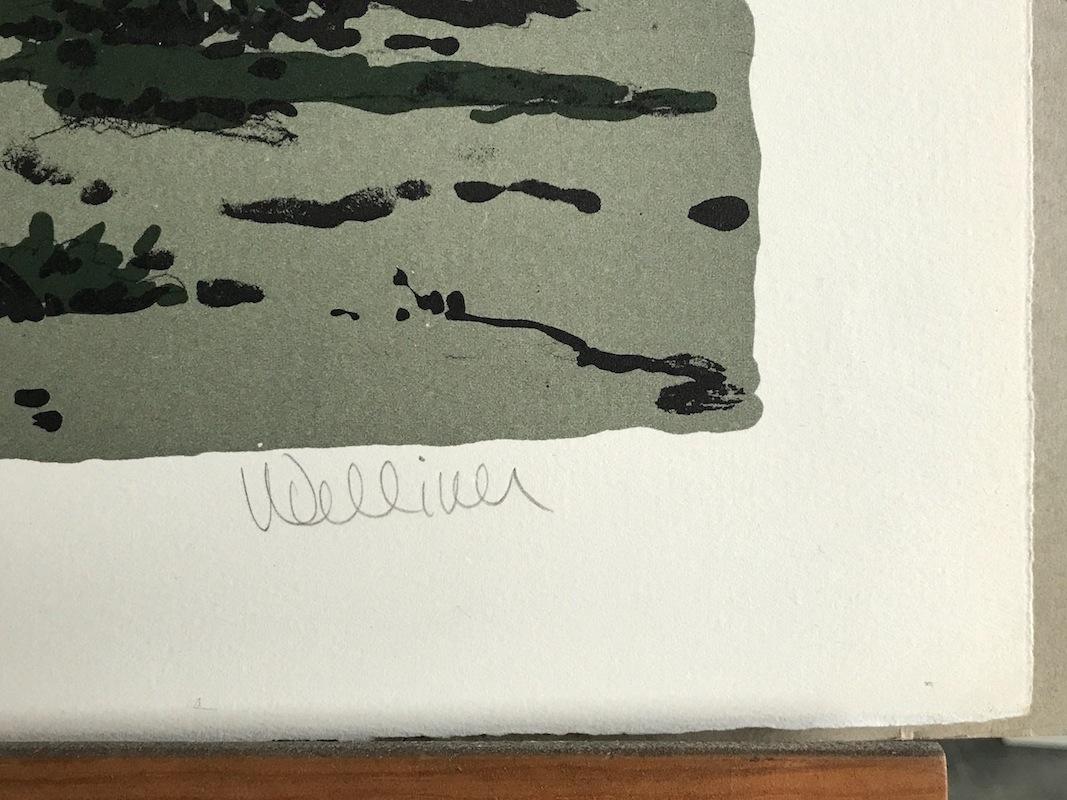 Neil Welliver - FROM ZEKE'S PLACE Signed Lithograph, Maine Landscape ...