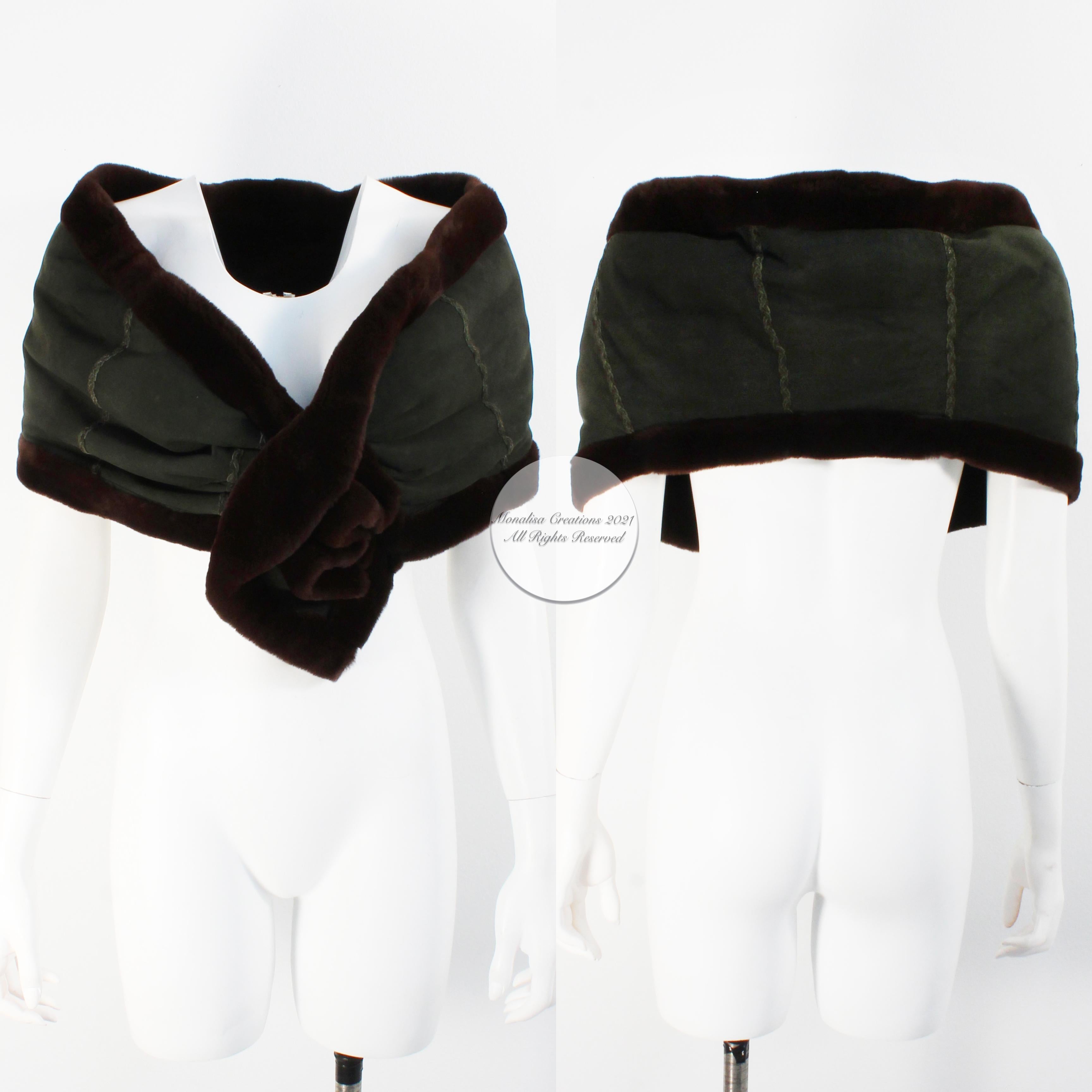 Neiman Marcus Coat Shaved Mink Reversible Shearling with Shrug 2pc Set ...