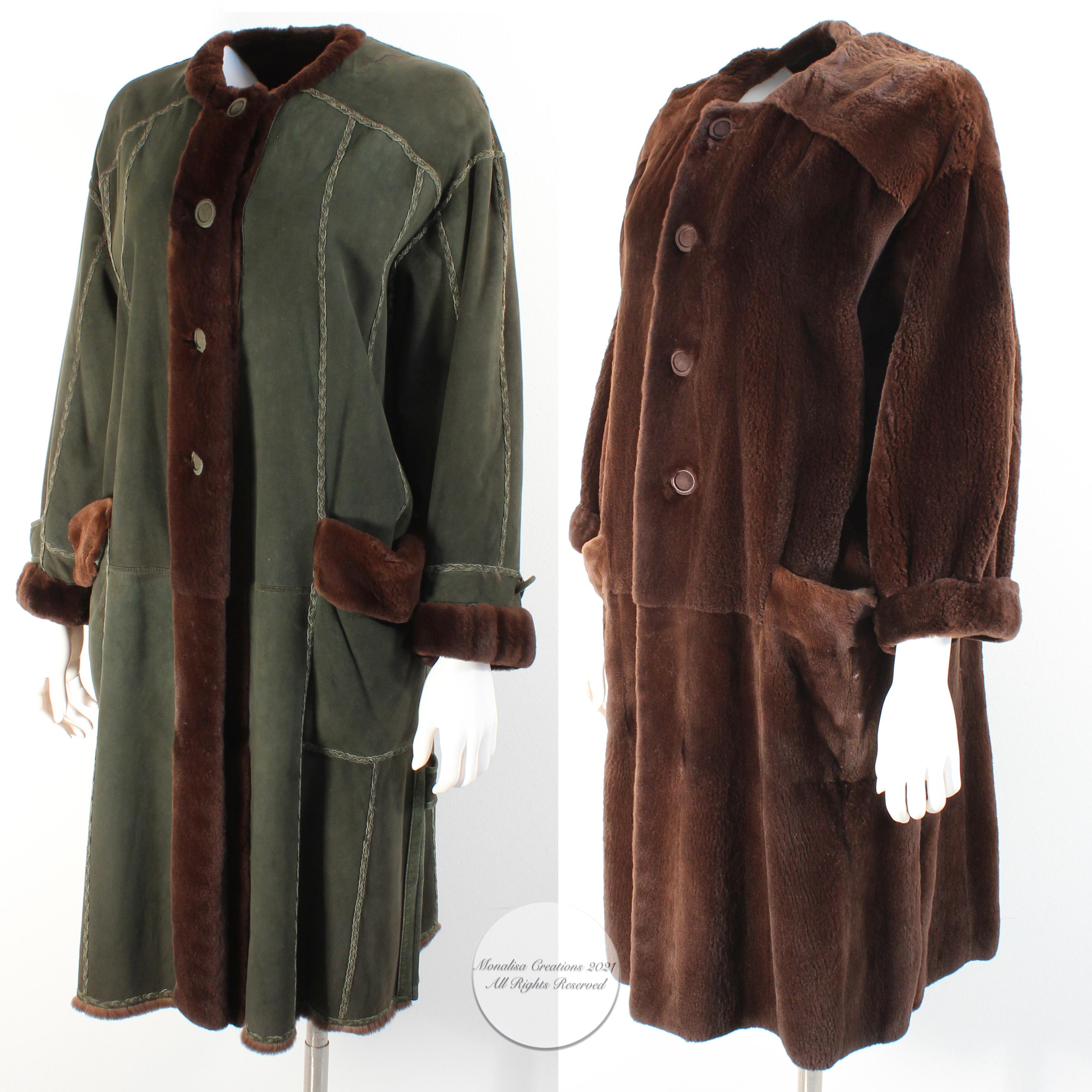 Neiman Marcus Coat Shaved Mink Reversible Shearling with Shrug 2pc Set ...