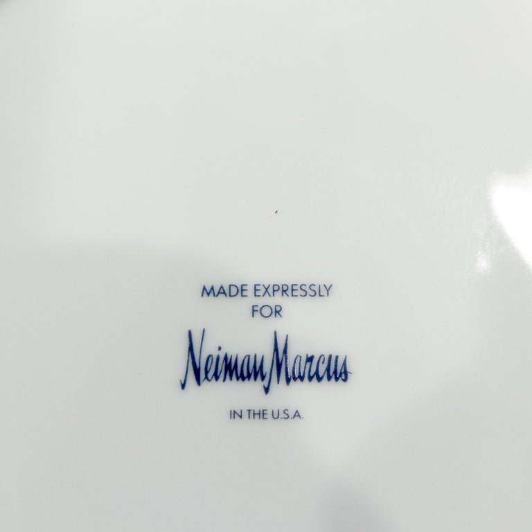 Neiman Marcus Set of Ten Blue and Gold Chargers For Sale at 1stDibs
