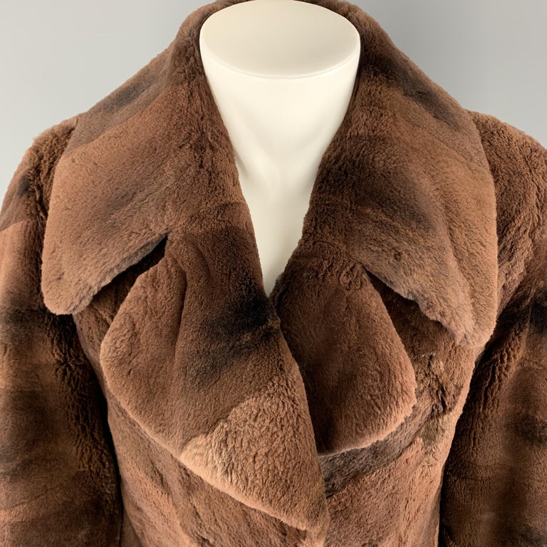 NEIMAN MARCUS ZUKISize L Brown Muskrat Fur Vintage Coat at 1stDibs ...