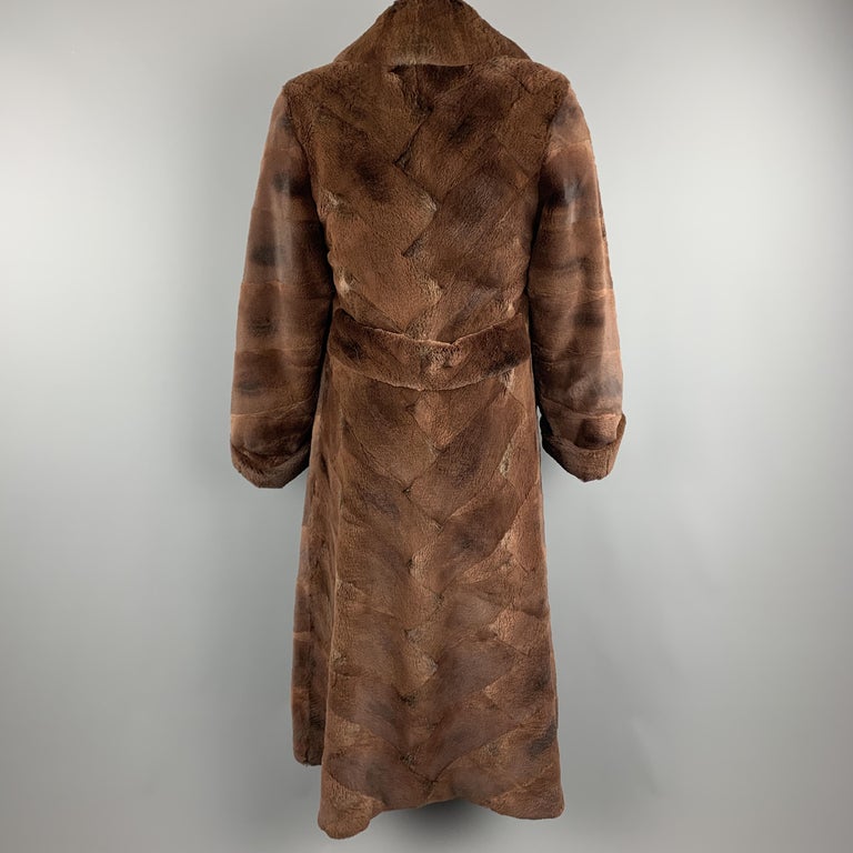 NEIMAN MARCUS ZUKISize L Brown Muskrat Fur Vintage Coat at 1stDibs ...