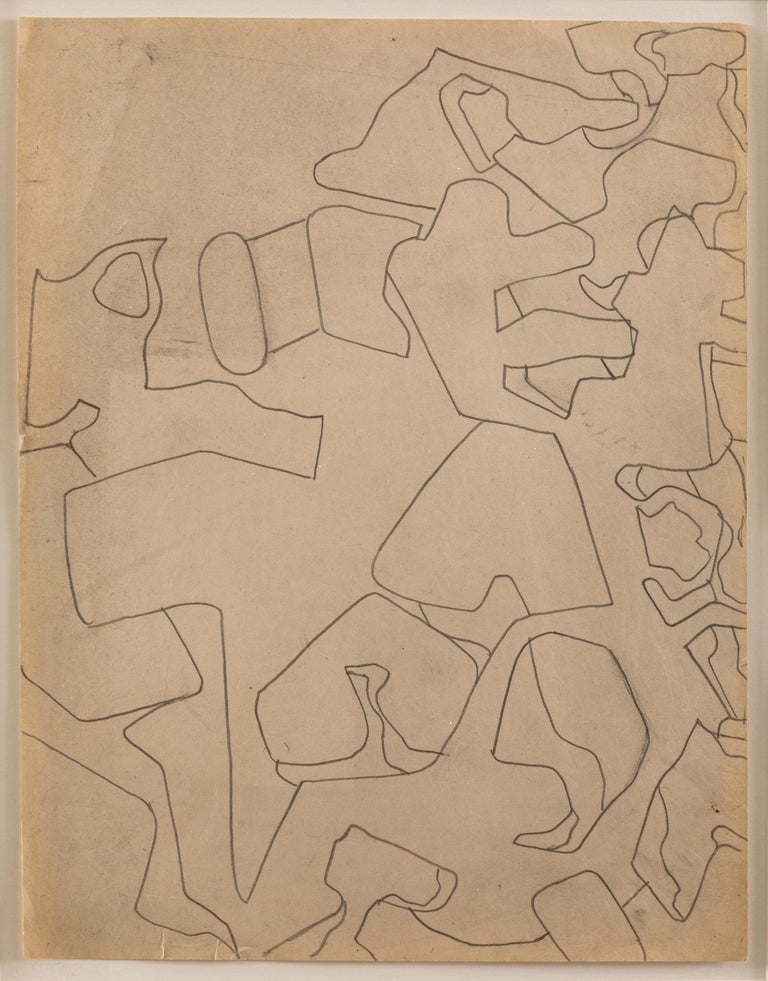 Nell Blaine Pencil Drawing on Paper, USA, 1940s For Sale at 1stDibs