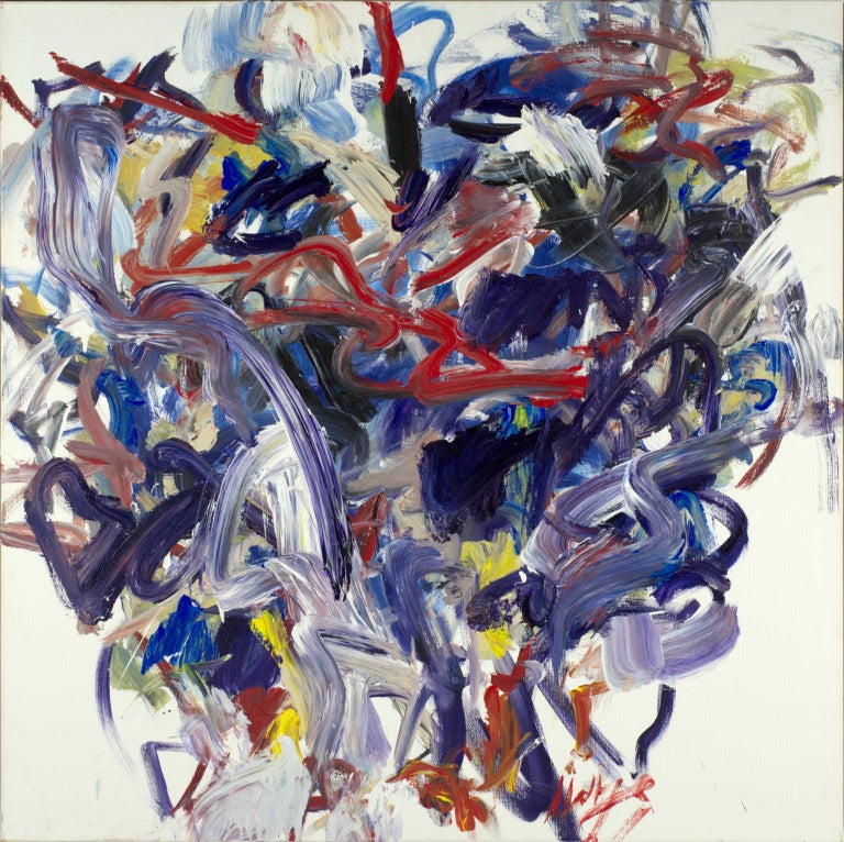 Neltje - I Am Done Being Perfect - Blues with purple 36 X 36 at 1stDibs