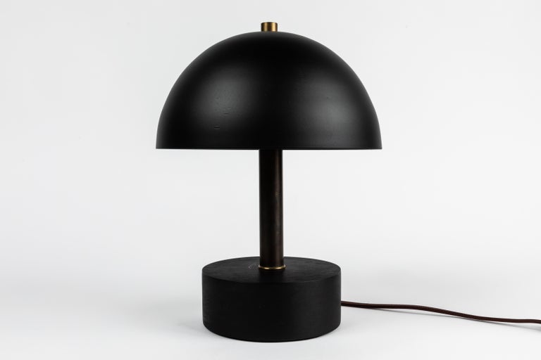 'Nena' Table Lamp in Black Metal and Wood by Alvaro Benitez For Sale at ...