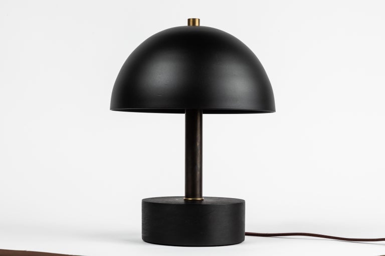 'Nena' Table Lamp in Black Metal and Wood by Alvaro Benitez For Sale at ...