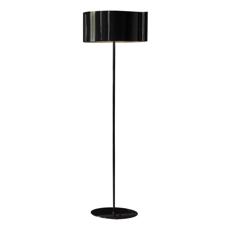 Nendo Floor Lamp 'Switch' Black Metal by Oluce For Sale at 1stDibs