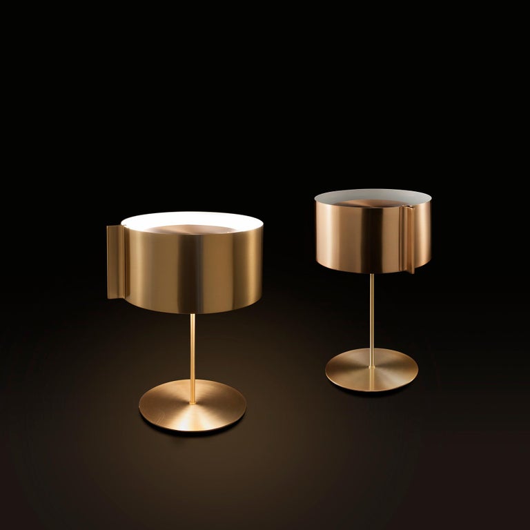 Nendo Table Lamp 'Switch' Satin Gold by Oluce For Sale at 1stDibs