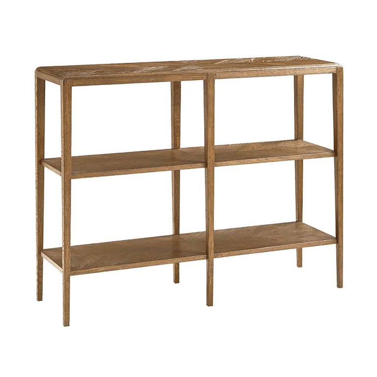 Neo Classic Oak Three-Tier Console Table For Sale at 1stDibs