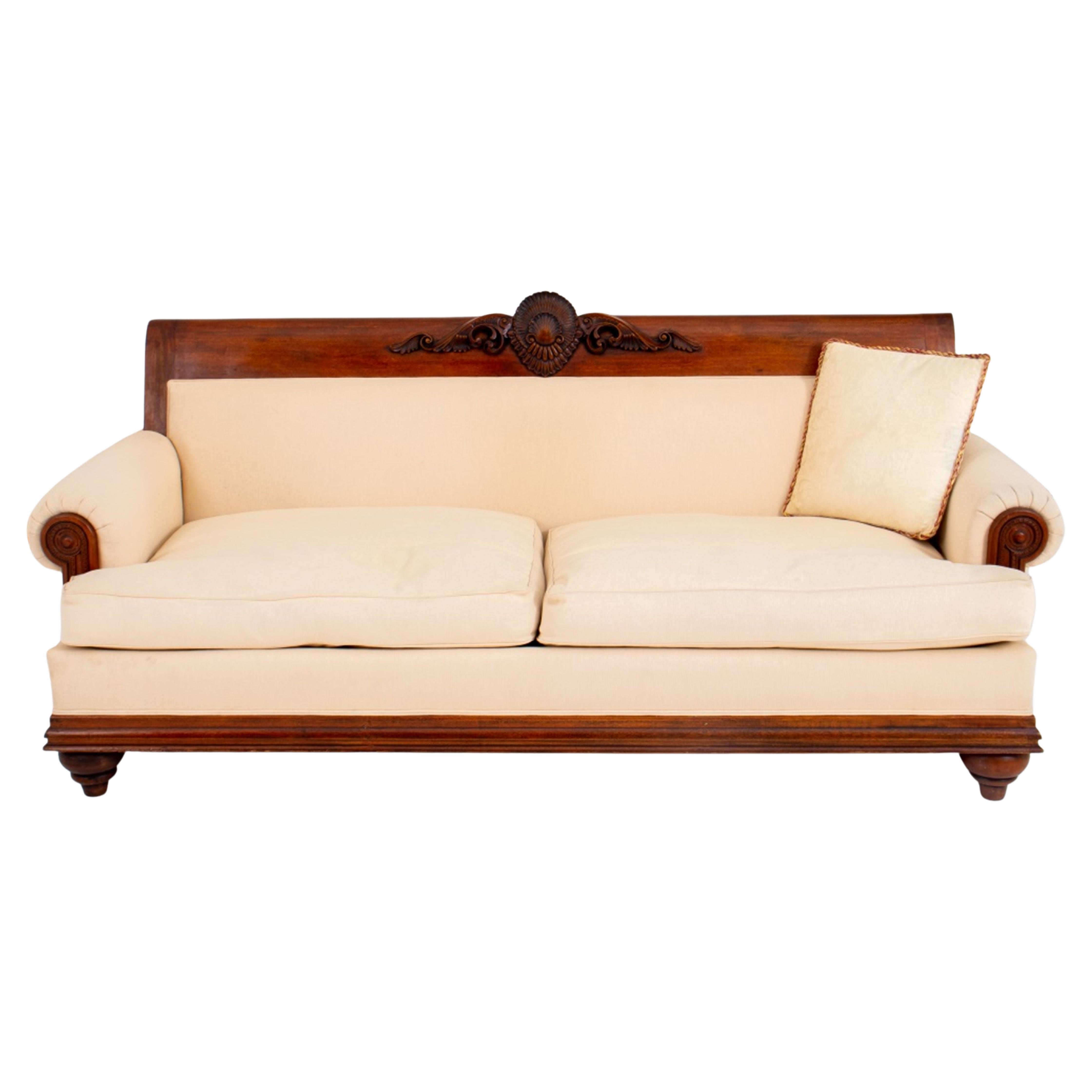 Classical Ormolu-Mounted Mahogany Box Sofa, New York, circa 1815 at 1stDibs