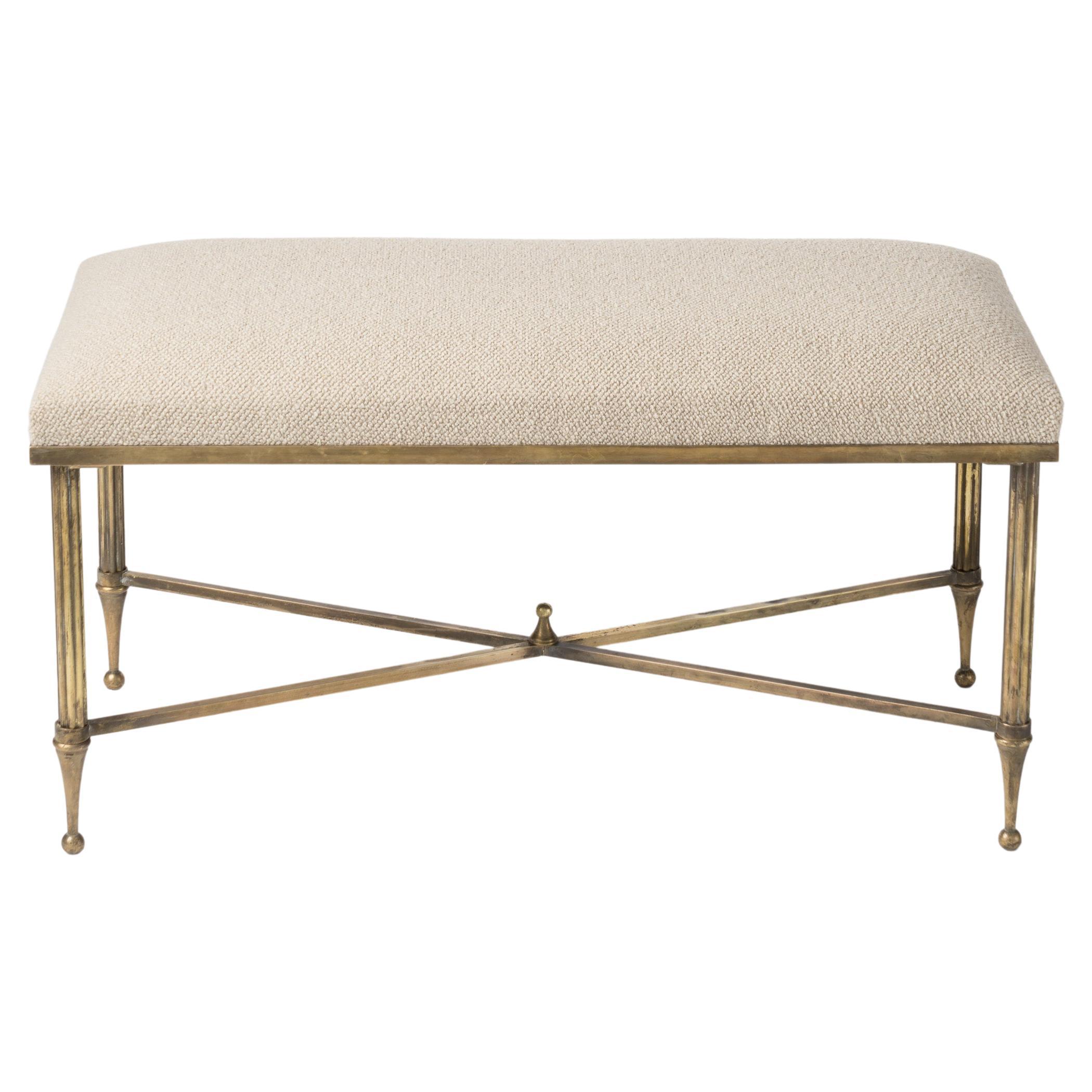 Classical Swan Head Brass and Iron Bench at 1stDibs