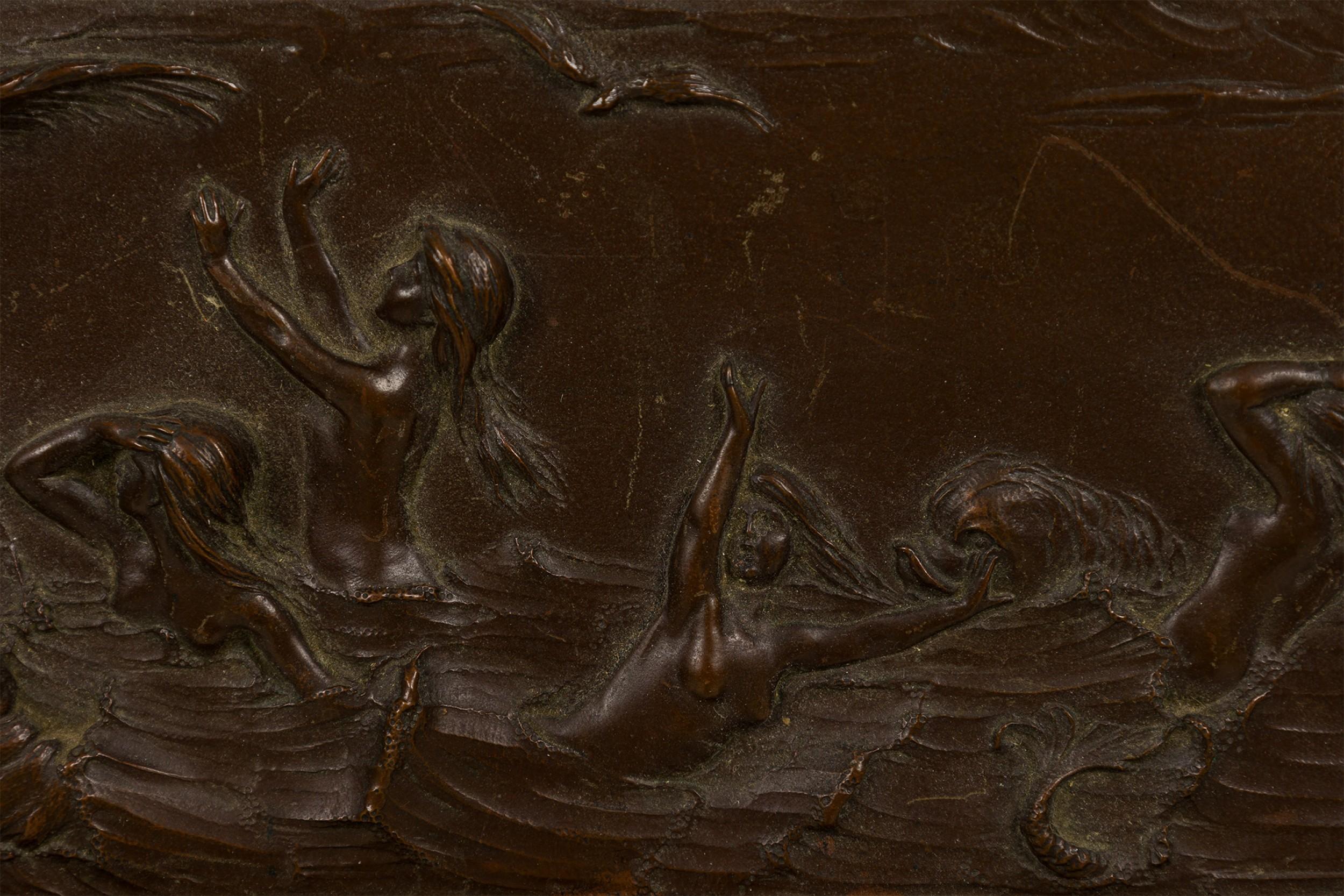 Neo-classical Patinated Bronze Relief of Mythical Scene in Framed Wall ...