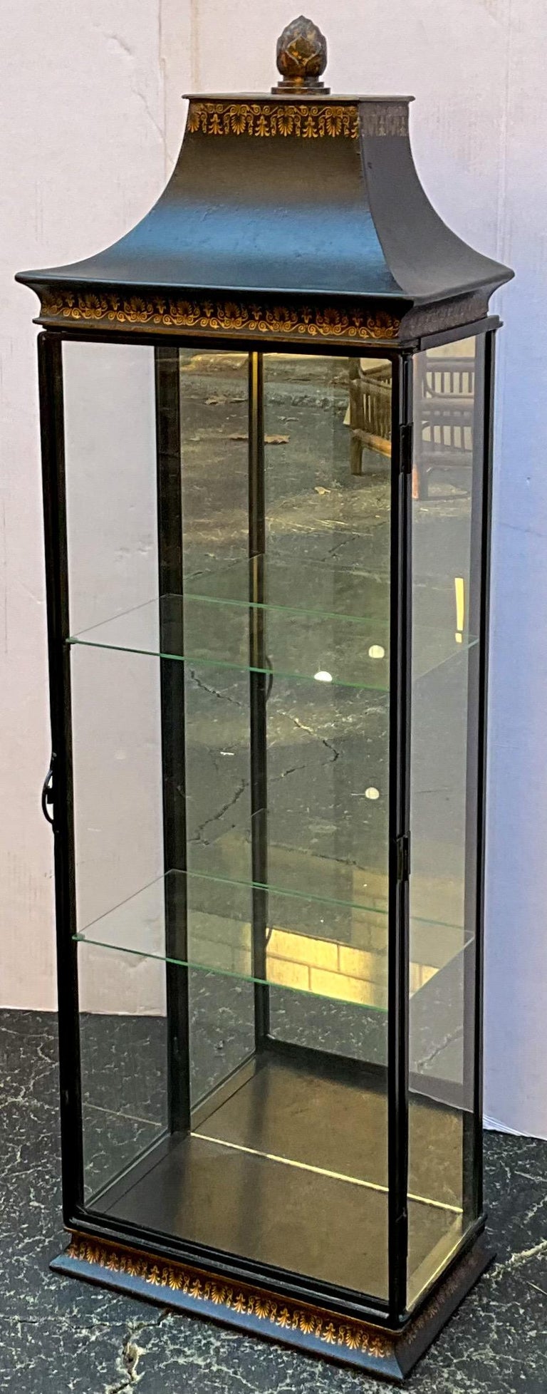 Neo-Classical Style Italian Tole Wall Mounted Table Top Vitrine ...