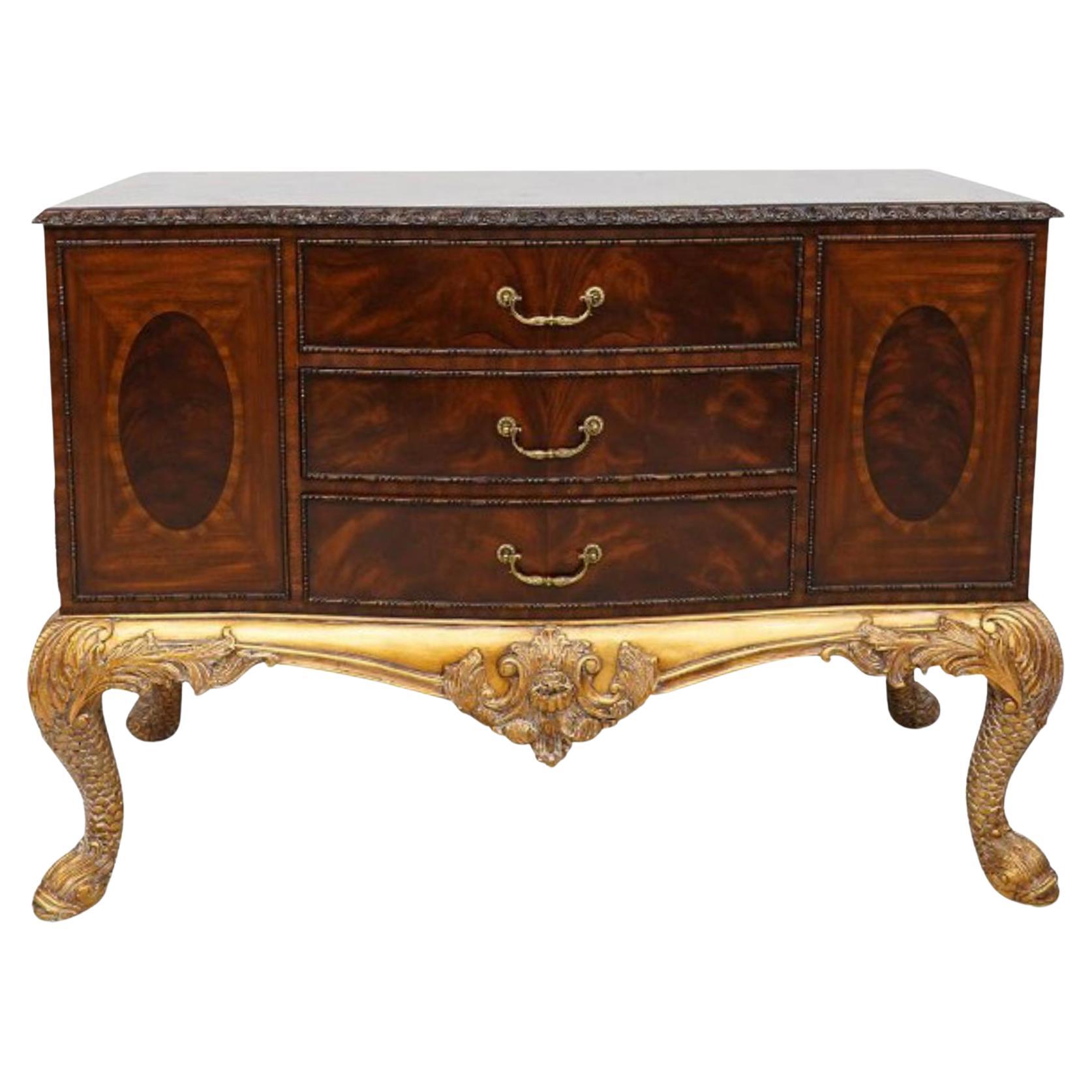 Neo-Classical Style Mahogany and Gilt Buffet / Cabinet / Chest by ...