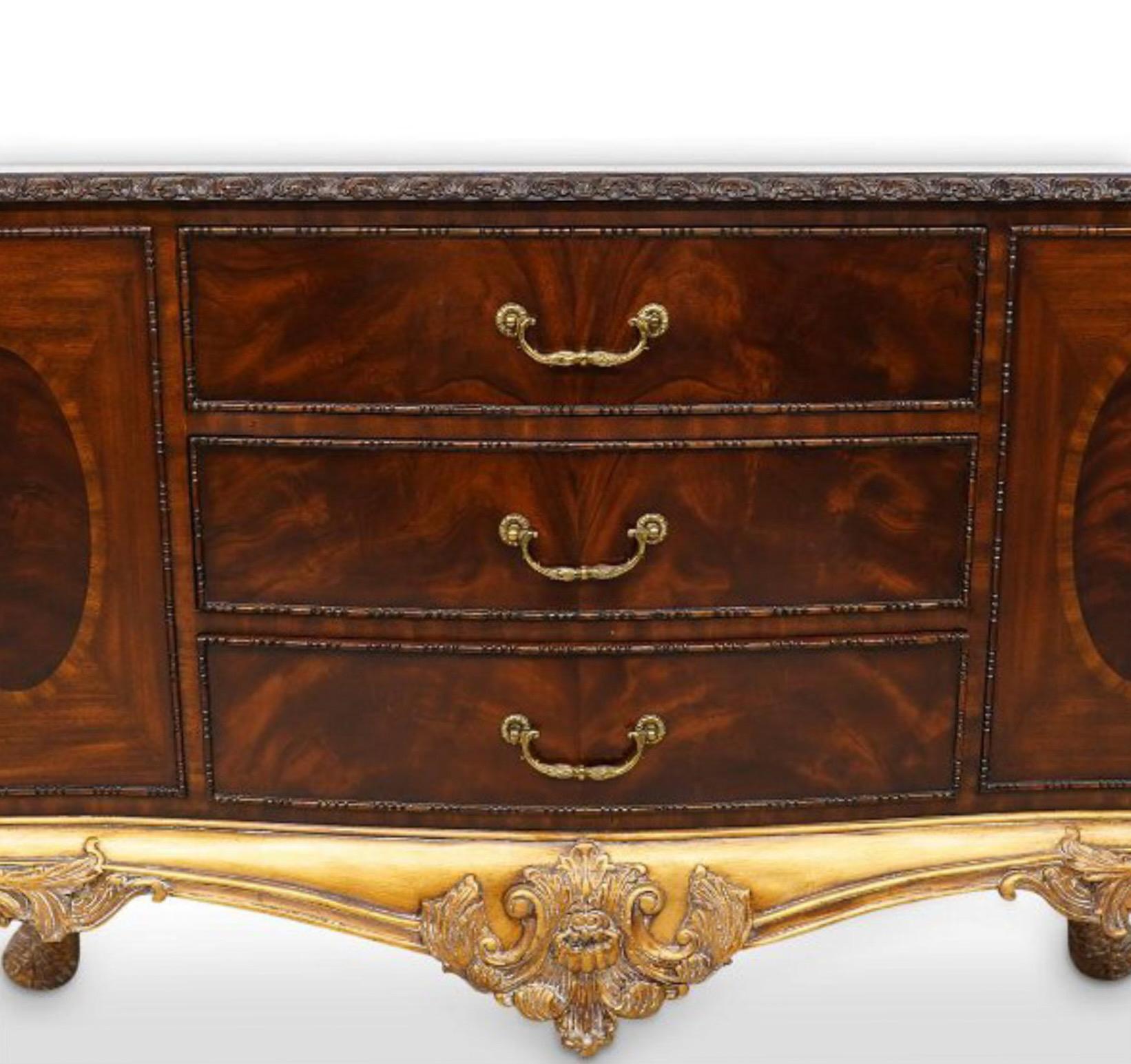Neo-Classical Style Mahogany and Gilt Buffet / Cabinet / Chest by ...