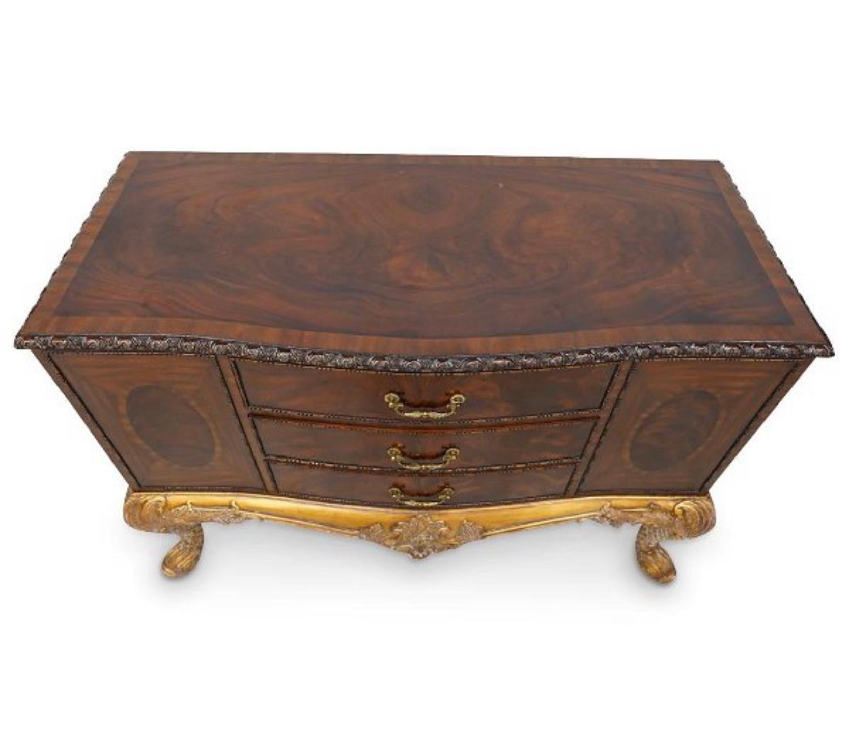 Neo-Classical Style Mahogany and Gilt Buffet / Cabinet / Chest by ...