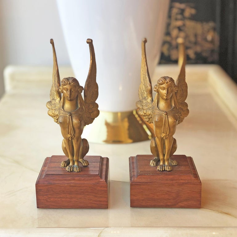 Neoclassical Style Sphinx Bookends For Sale at 1stDibs
