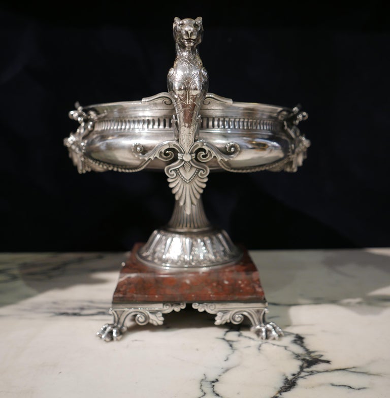 Neo-Greek Silvered Bronze Bowl attributed to G. Servant, France, Circa ...