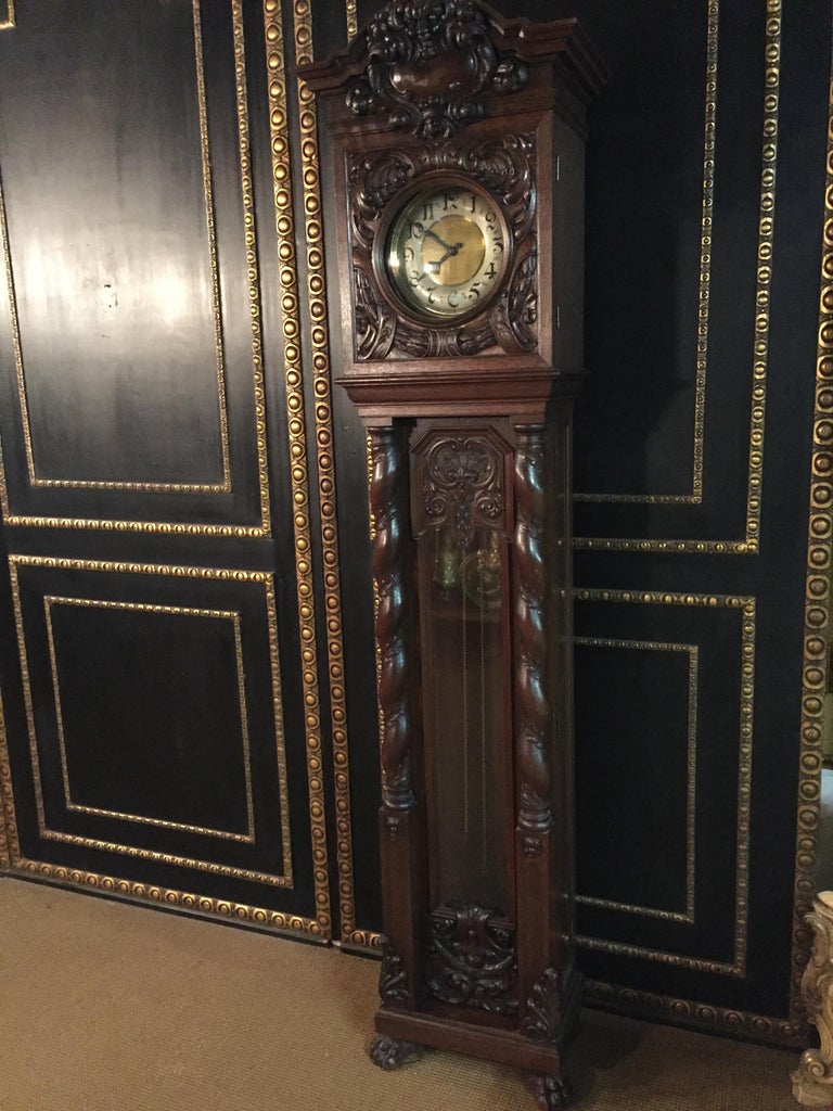Neo Renaissance grandfather clock, circa 1870 with 2 columns For Sale ...