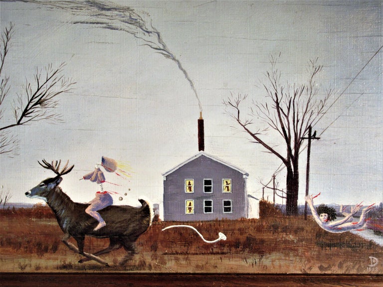 Neo Surrealist Macabre Dreamscape Painting For Sale at 1stDibs