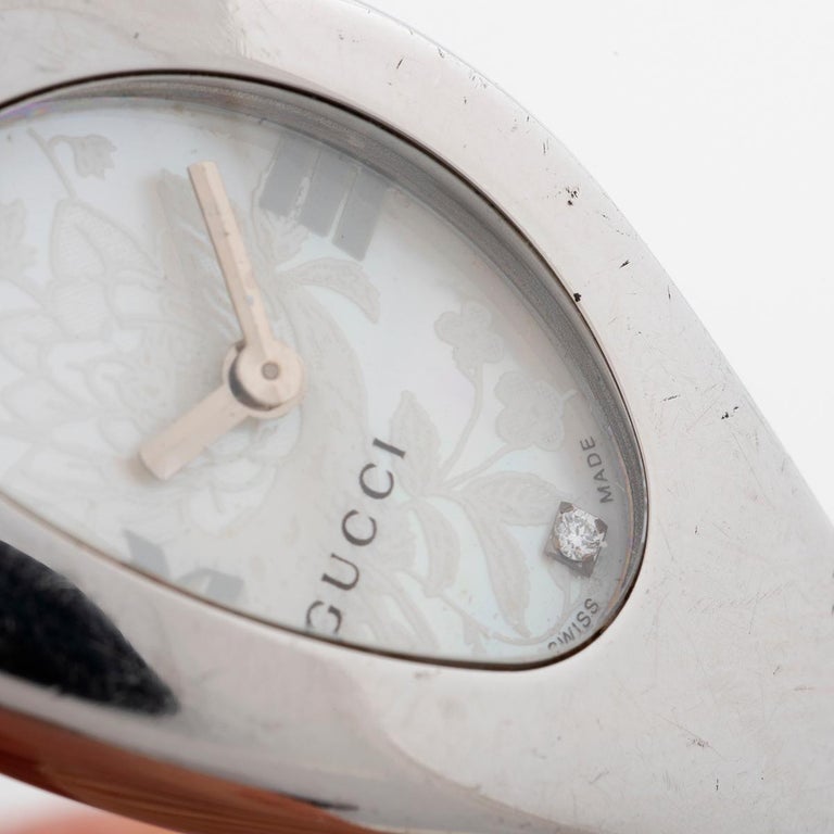 Neo Vintage Gucci Ref 103L, Horse Bit Design, Rare Floral Dial/Diamonds ...