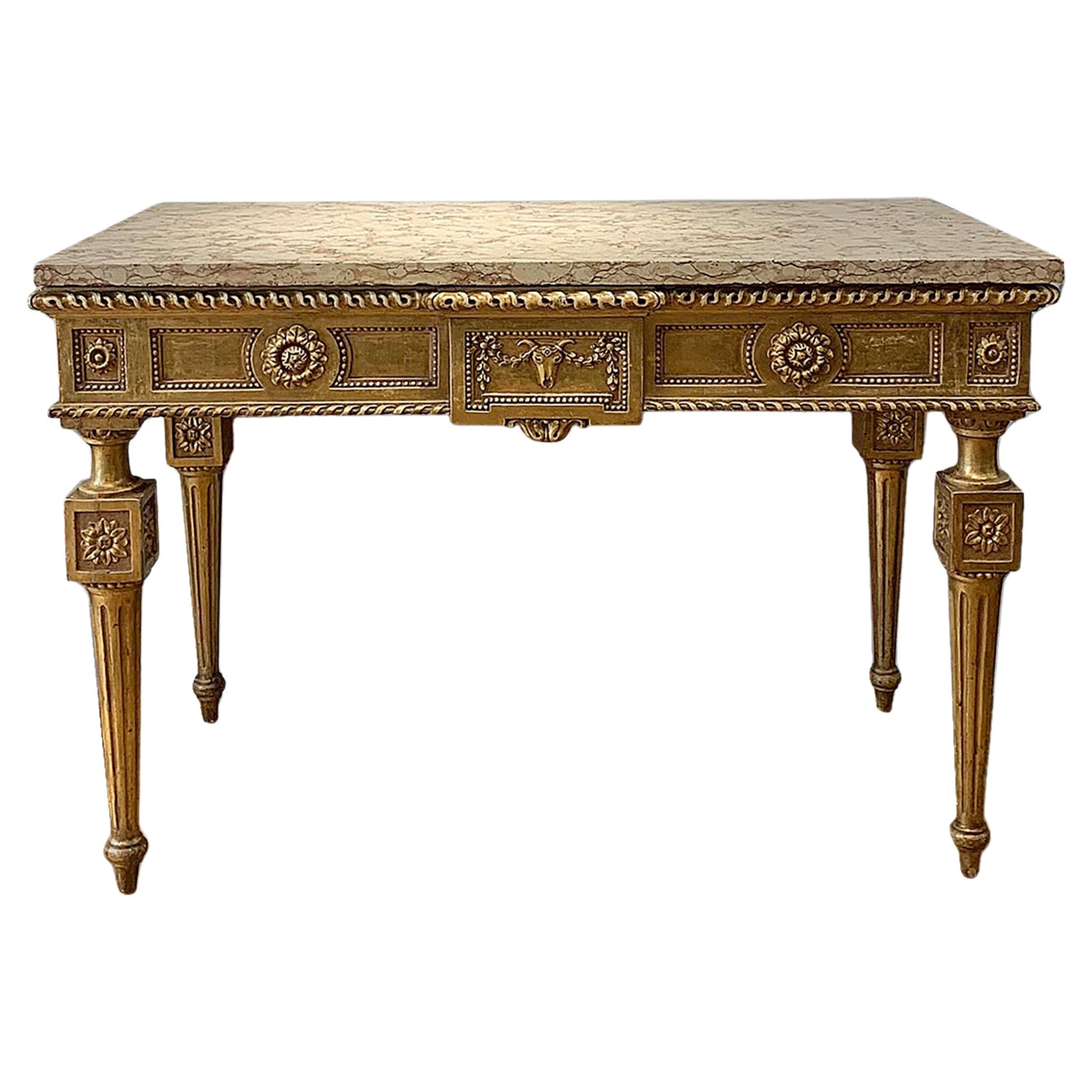 English Neoclassic Giltwood Console For Sale at 1stDibs