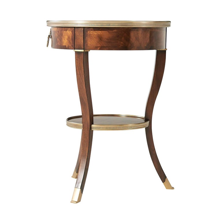 Neoclassic Round End Table For Sale at 1stDibs