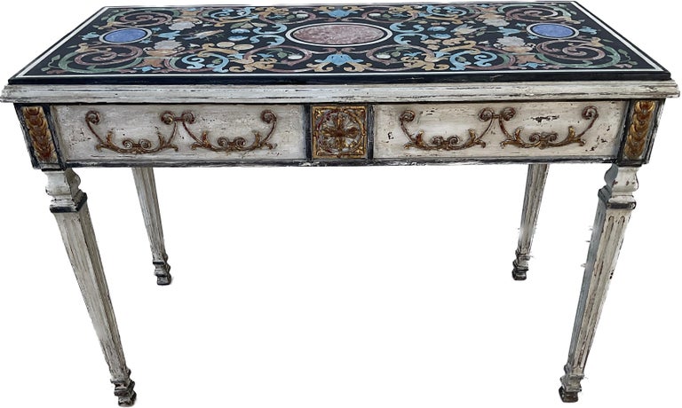 Neoclassical 19th Century Italian Scagliola Table For Sale at 1stDibs