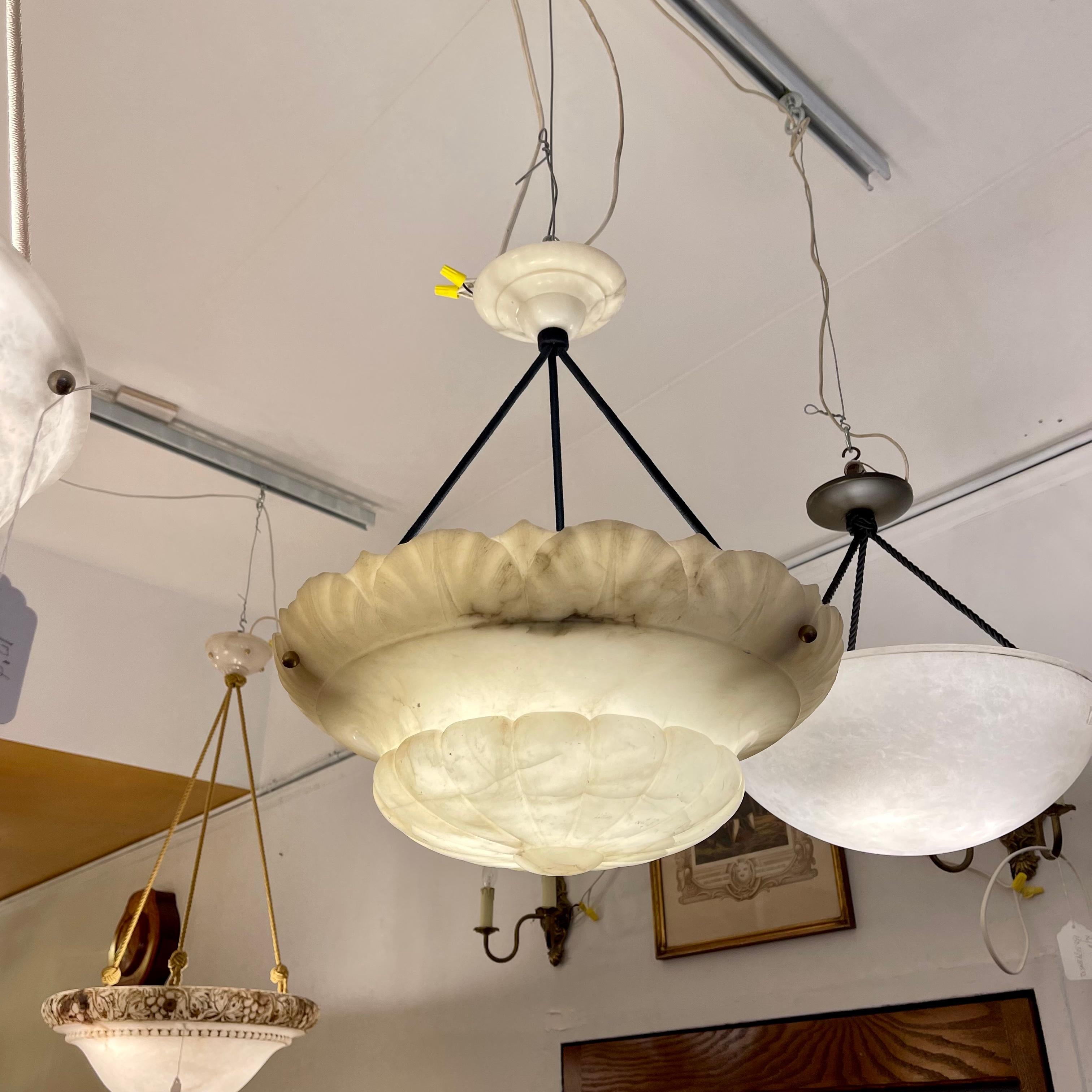 Neoclassical Alabaster Fixture at 1stDibs