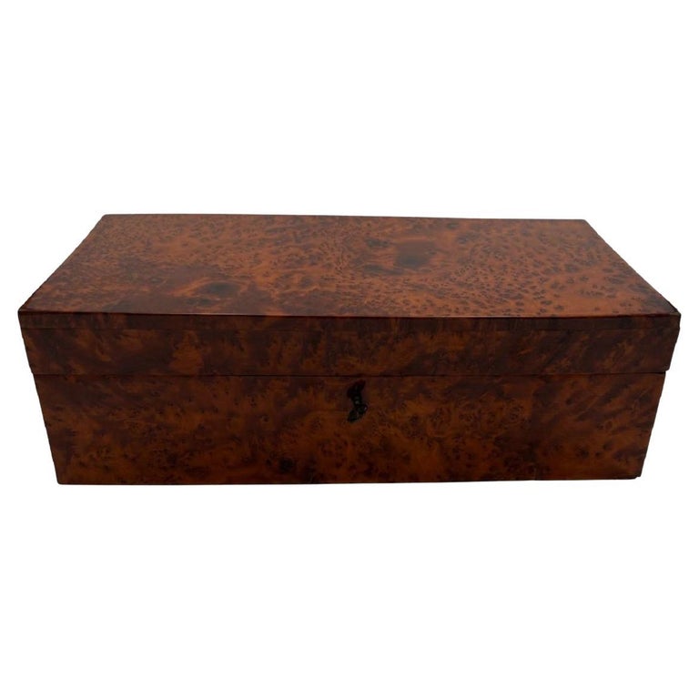 Neoclassical Biedermeier Box, Walnut Roots Wood, France, circa 1820 For ...