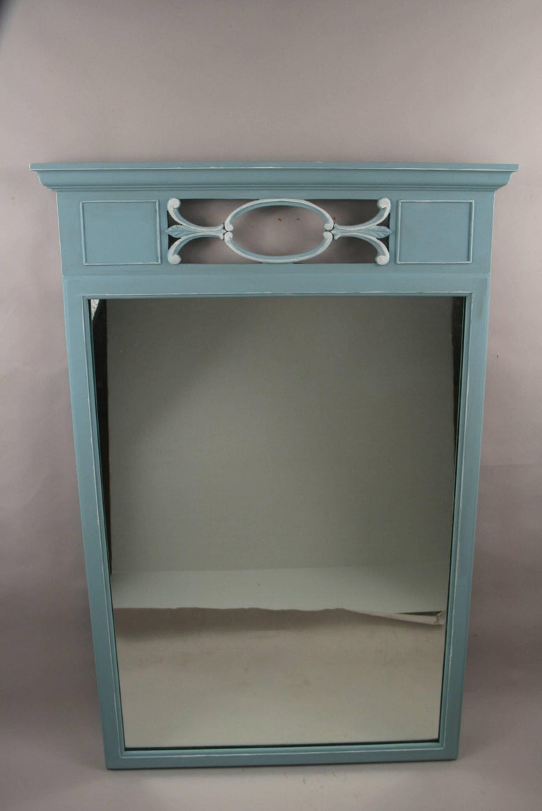 Neoclassical Blue Mirror For Sale at 1stDibs