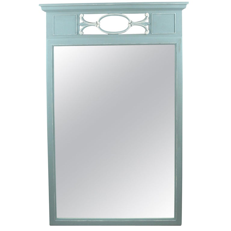 Neoclassical Blue Mirror For Sale at 1stDibs