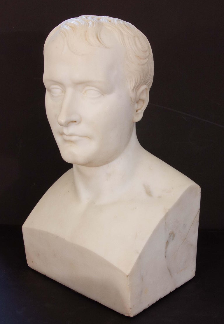 Neoclassical Carved Marble Bust of Napoleon Bonaparte After Antonio ...