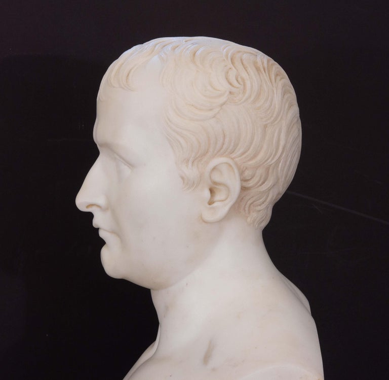Neoclassical Carved Marble Bust of Napoleon Bonaparte After Antonio ...