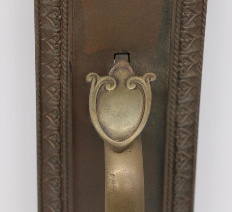 Neoclassical Copper Washed Bronze Entry Door Pulls, 18 in, Long Antique ...