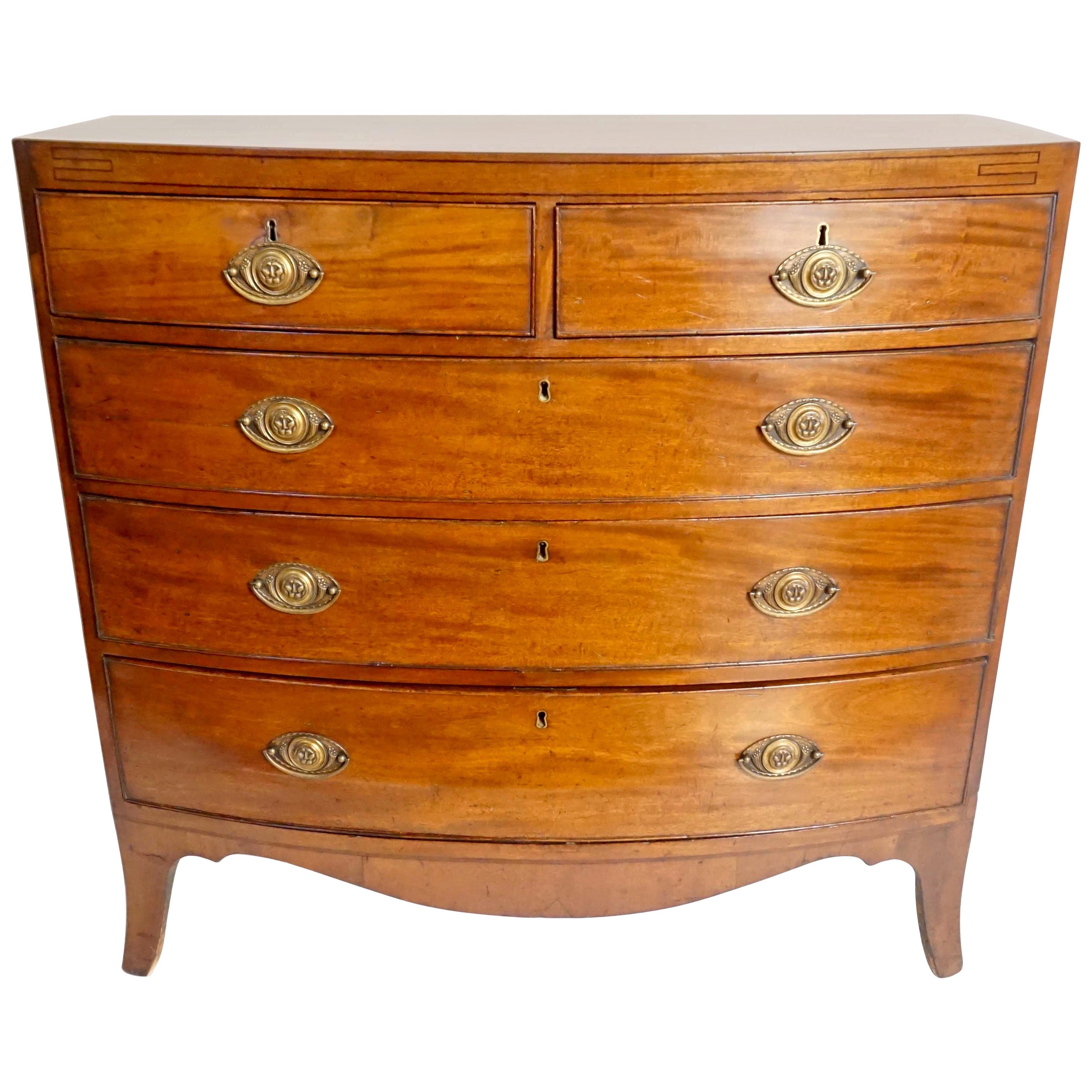 English Regency Neoclassical Brass-Inlaid Mahogany Armchair, circa 1815 ...