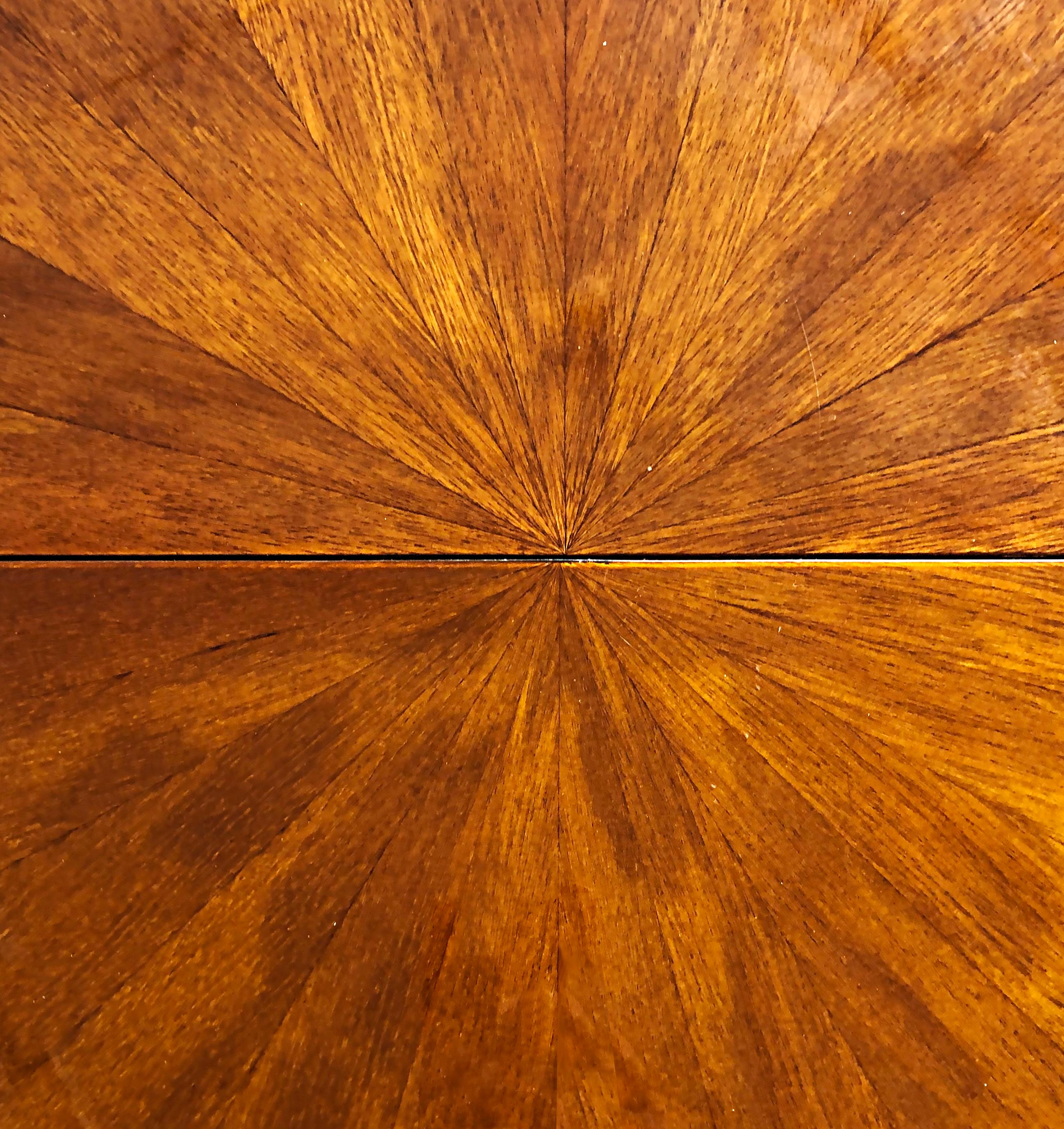 Neoclassical Expanding French Polish Dining Table, Gold Leaf and ...