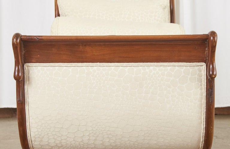 Neoclassical French Empire Swan Neck Chaise Longue Recamier For Sale at ...