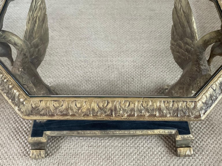 Neoclassical Gilt Iron Swan Table For Sale at 1stDibs