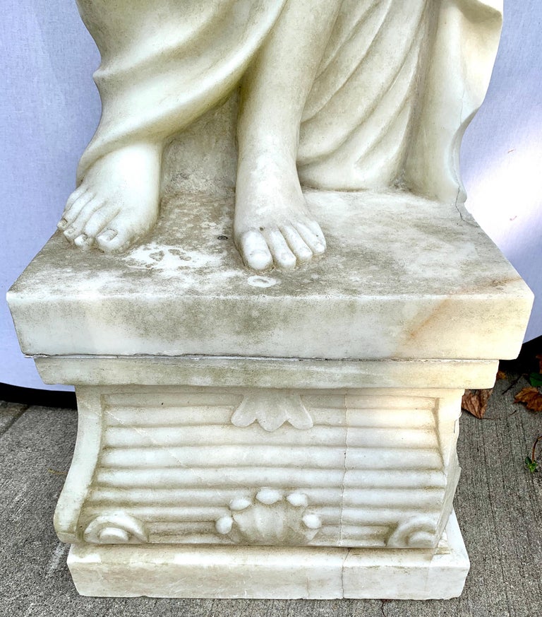 Neoclassical Greek Goddess of Summer Life-Size Marble Statue Sculpture ...