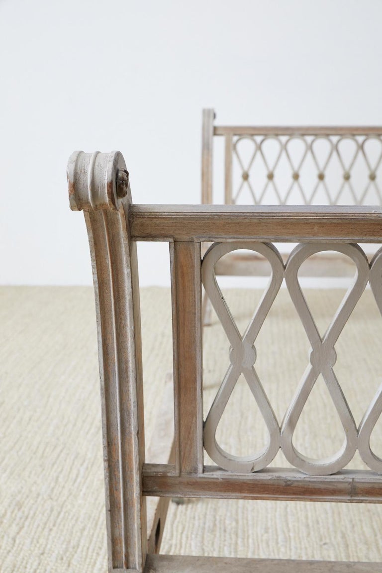 Neoclassical Hollywood Regency French Bed Frame at 1stDibs