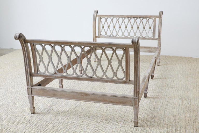 Neoclassical Hollywood Regency French Bed Frame at 1stDibs