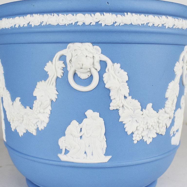 Neoclassical Jasper Cachepot or Flower Pot in Wedgwood Blue by Wedgwood ...