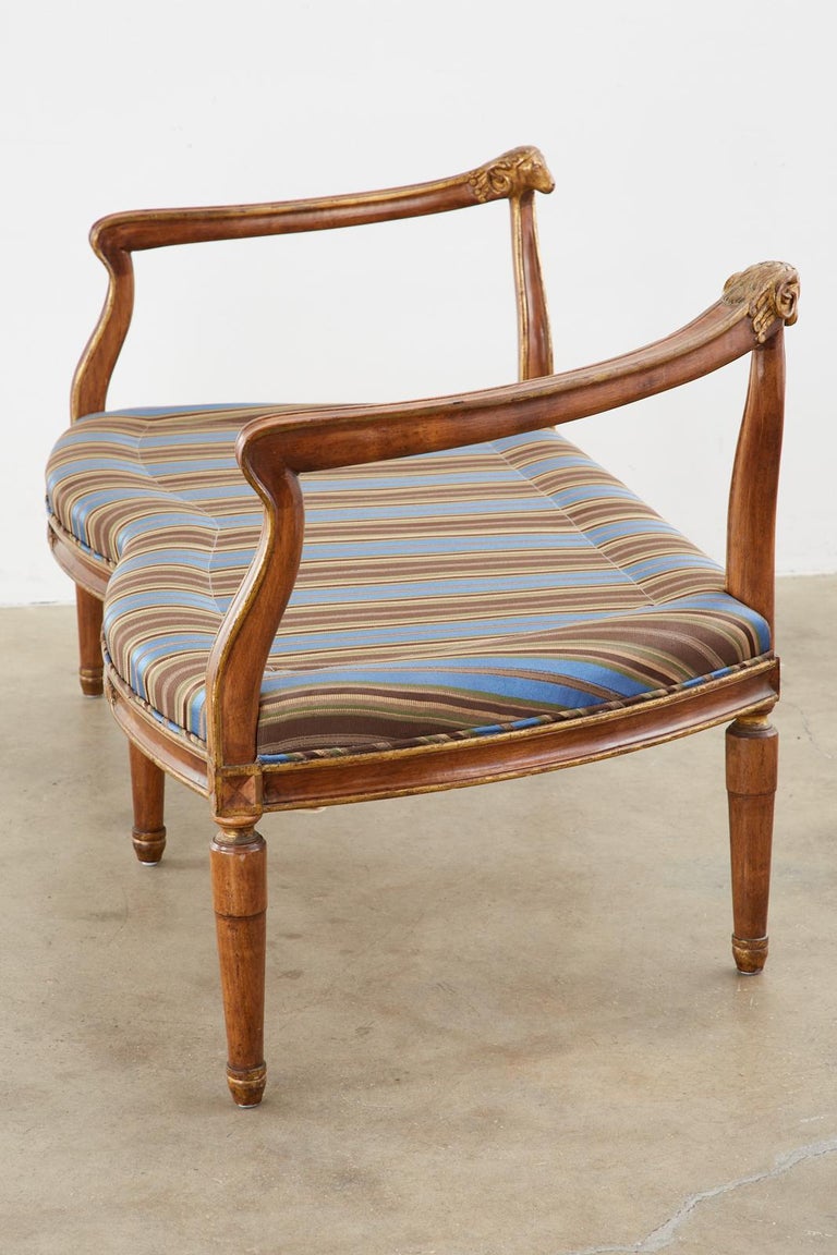 Neoclassical Louis XVI Style Backless Bench Settee at 1stDibs