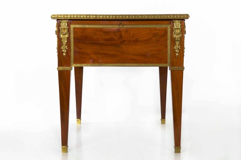 Neoclassical Mahogany and Ormolu-Mounted Antique Writing Desk Bureau ...